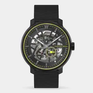 Lilienthal Berlin Skeletonized Automatic Watch With Textile Strap - Black