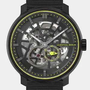 Lilienthal Berlin Skeletonized Automatic Watch With Textile Strap
