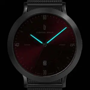 Lilienthal Berlin Zeitgeist Automatic Silver Bordeaux Mesh - Red