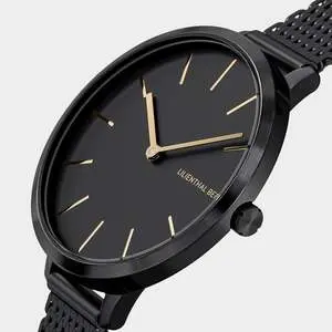 Lilienthal Berlin Rosalux Gold Mesh Brushed Watch - Black