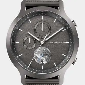 Lilienthal Berlin Chronograph Meteorite Cosmic Mesh Anthracite - Gray