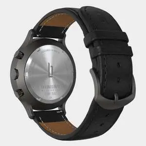 Lilienthal Berlin Chronograph Meteorite Black Leather Watch - Gray