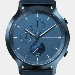 Lilienthal Berlin Chronograph Meteorite Stainless Steel Watch - Blue
