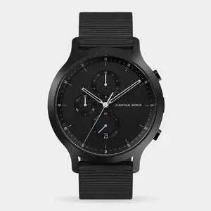 Lilienthal Berlin Chronograph Watch With Textile Strap - Black