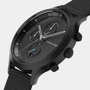 Lilienthal Berlin Chronograph Watch With Textile Strap - Black