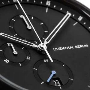 Lilienthal Berlin Chronograph All Leather Dark Brown - Black