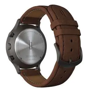Lilienthal Berlin Chronograph Dark Silver Leather Strap Watch