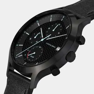 Lilienthal Berlin Chronograph Solar Watch With Leather Strap