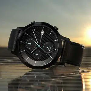 Lilienthal Berlin Chronograph Solar Watch With Leather Strap