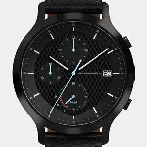 Lilienthal Berlin Chronograph Solar Watch With Leather Strap