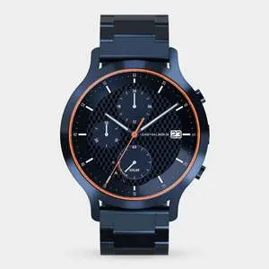 Lilienthal Berlin Chronograph Solar Iv Stainless Steel Watch - Blue