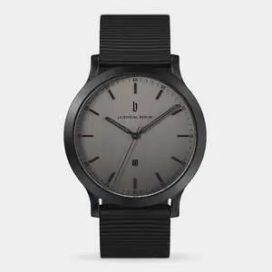 Lilienthal Berlin Huxley Shadow Textile Strap Watch - Black