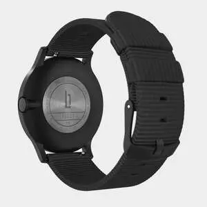 Lilienthal Berlin Huxley Shadow Textile Strap Watch - Black