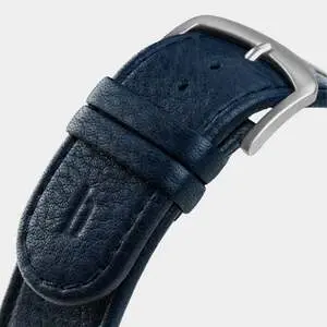 Lilienthal Berlin Huxley Silver Leather Watch - Blue