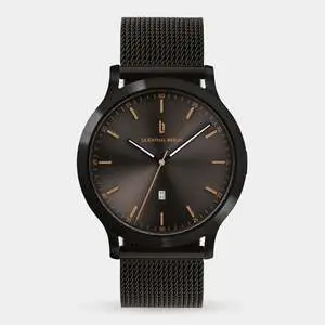 Lilienthal Berlin Huxley Bronze Mesh Brushed Watch - Black