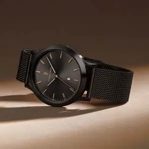 Lilienthal Berlin Huxley Bronze Mesh Brushed Watch - Black