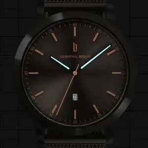 Lilienthal Berlin Huxley Bronze Mesh Brushed Watch - Black