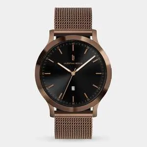 Lilienthal Berlin Huxley Bronze Mesh Watch - Black