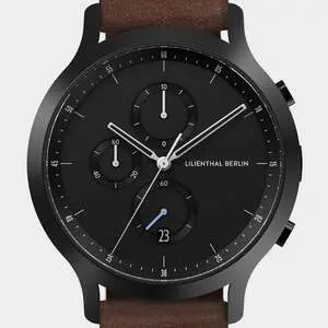 Lilienthal Berlin Chronograph Leather Strap Watch