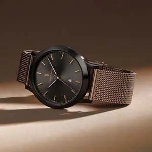 Lilienthal Berlin Huxley Bronze Mesh Watch - Black