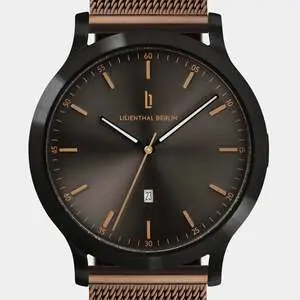 Lilienthal Berlin Huxley Bronze Mesh Watch - Black