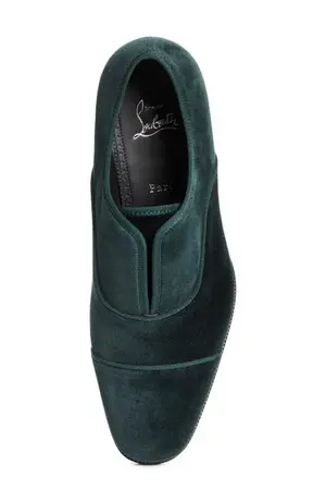 CHRISTIAN LOUBOUTIN Alpha Male Ii Velvet Cap Toe Slip-on