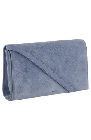 Vince Suede Wallet On A Strap - Azul