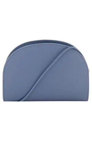 Vince Micro Demma Leather Wallet On A Strap - Azul