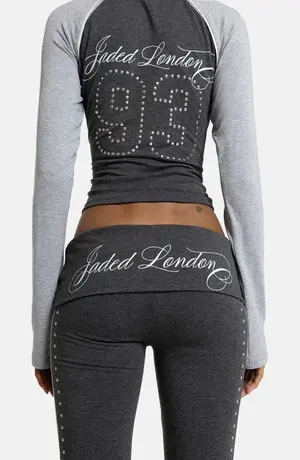 JADED LONDON Foldover Studded Leggings