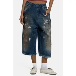 JADED LONDON Painted Colossus Crop Wide Leg Jeans