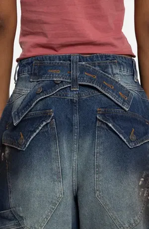 JADED LONDON Painted Colossus Crop Wide Leg Jeans