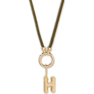 BROOK & YORK Brook And York Kai Initial Charm Necklace Gold/olive H