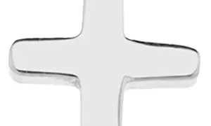 BROOK & YORK Stainless Steel Cross Stud Earrings