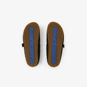 Burberry Check Shearling Urchin Clogs - Black