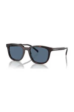 Prada Pr A21s Tortoiseshell Acetate Rectangular Sunglasses - Metallic