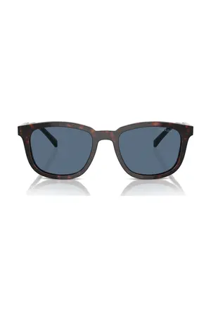 Prada Pr A21s Tortoiseshell Acetate Rectangular Sunglasses - Metallic