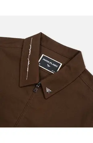 PAPER PLANES Script Logo Cotton Canvas Jacket