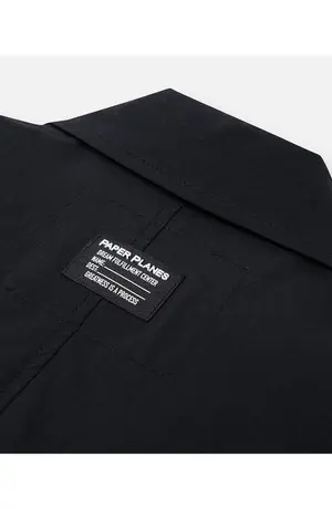 PAPER PLANES Cotton Blend Utility Jacket - Black