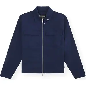 PAPER PLANES Cotton Blend Utility Jacket - Navy
