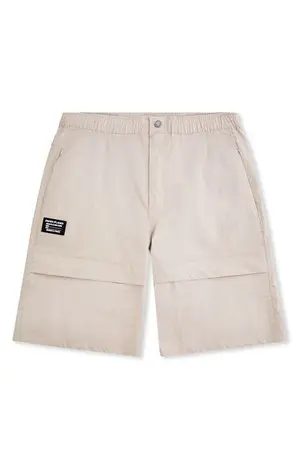 PAPER PLANES Cotton Blend Utility Shorts - Sand