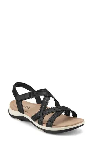 Earth Sanetra Ankle Strap Sandal - Black