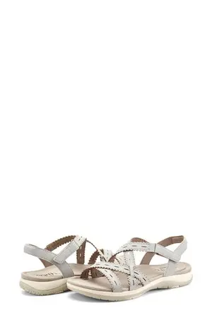 Earth Sanetra Ankle Strap Sandal - Light Grey