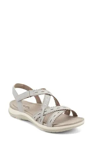 Earth Sanetra Ankle Strap Sandal - Light Grey