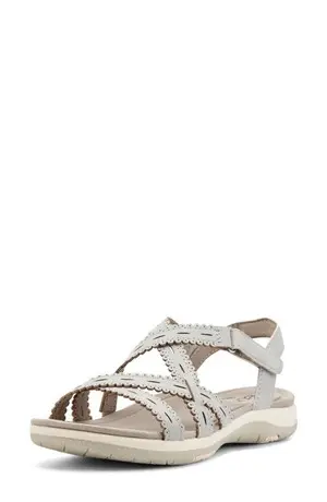 Earth Sanetra Ankle Strap Sandal - Light Grey