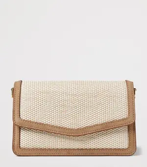 ASPINAL OF LONDON Raffia Eliza Clutch Bag - Neutral