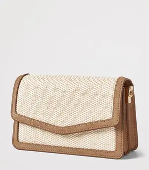 ASPINAL OF LONDON Raffia Eliza Clutch Bag - Neutral