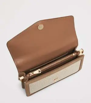 ASPINAL OF LONDON Raffia Eliza Clutch Bag - Neutral