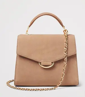 ASPINAL OF LONDON Midi Suede Mayfair 3 Top-handle Bag - Brown