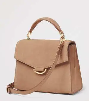 ASPINAL OF LONDON Midi Suede Mayfair 3 Top-handle Bag - Brown