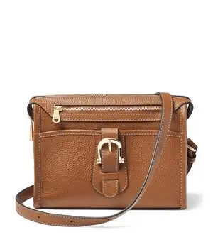 ASPINAL OF LONDON Small Leather Bella Cross-body Satchel - Brown